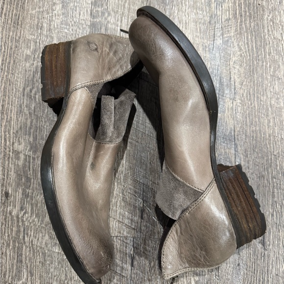 Born | Shoes | Born Taupe Leather Ankle Booties | Poshmark